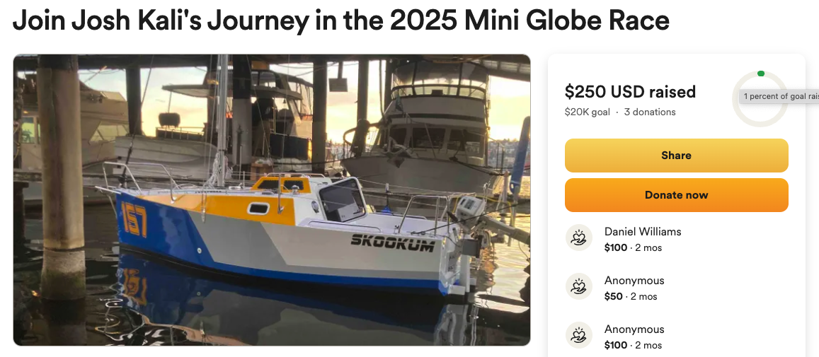 Donation and Sponsorship Opportunities – Josh Kali – Ocean Racing